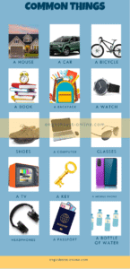 Common Things - A1 English Vocabulary Lesson with Exercises